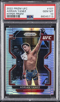 2022 PANINI PRIZM UFC HYPER PRIZM #107 ADRIAN YANEZ ROOKIE RC PSA 10 | eBay