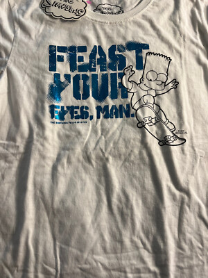 Bart Simpson New w tag t shirt 2013 Feast your eyes man Small Matt ...