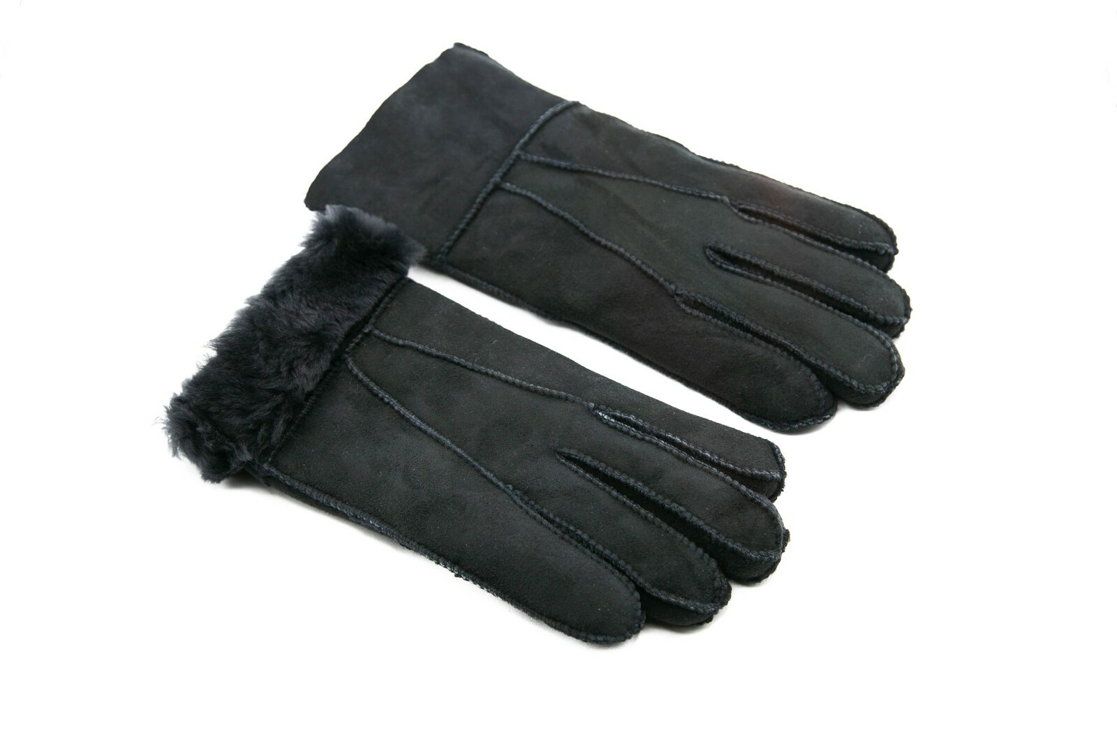 Men 100% Shearling Sheepskin Fit Gloves Available in Suede and Leather ...