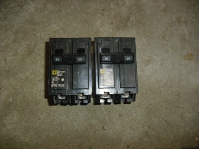 Square D HOM250 2 Pole 50 Amp 120 240V Plug In Type HOM Circuit Breaker ...