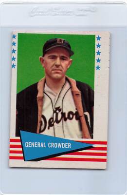 1961 Fleer #102 General Crowder Senators VG *1097 | eBay