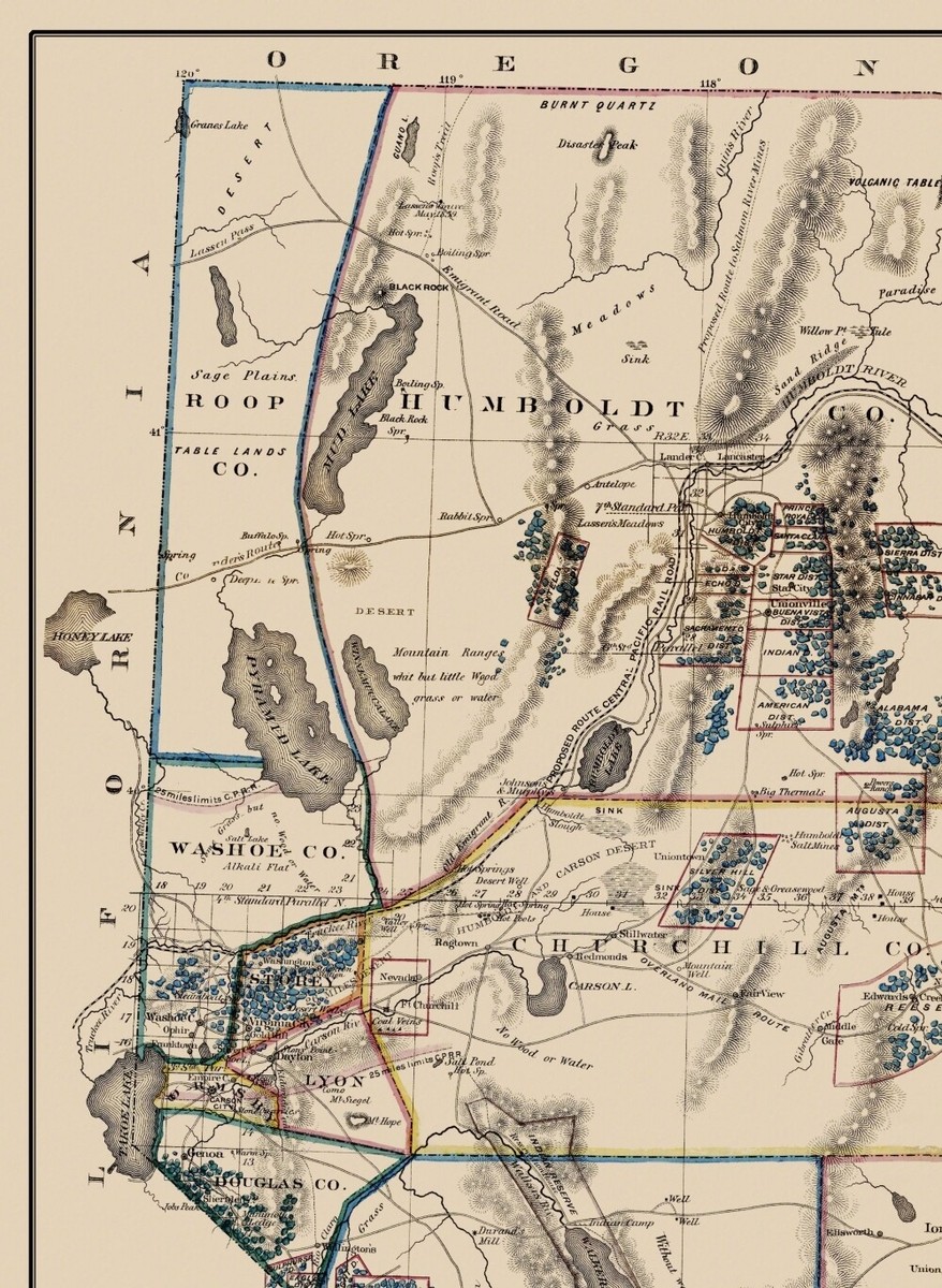 Silver Mines Map Showing United States Premier Clayton Silver Project
