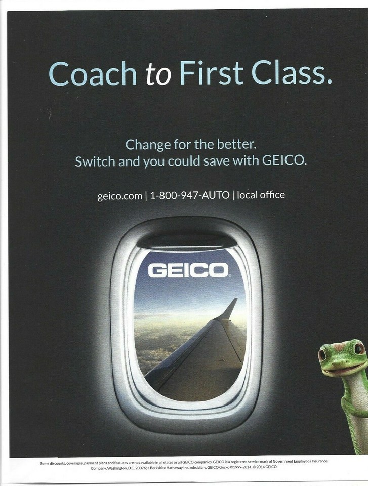 Geico Auto Insurance Print Ad, Geico Insurance Print Ad, Geico Gecko ...