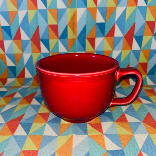 NEW Homer Laughlin FIESTAWARE 18 oz Jumbo Mug Scarlet Red Soup Cup bowl ...