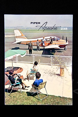 PIPER Factory Vintage OEM Apache 235 Brochure Rare 1950s USA 6 Pages ...