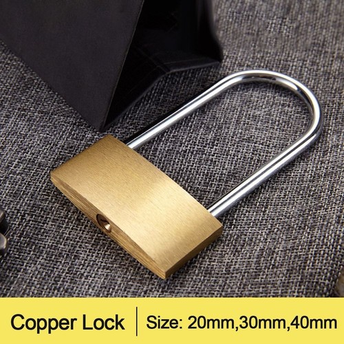 3Keys Copper Padlock Small Brass Padlock Gift Security Tool Locker Case ...