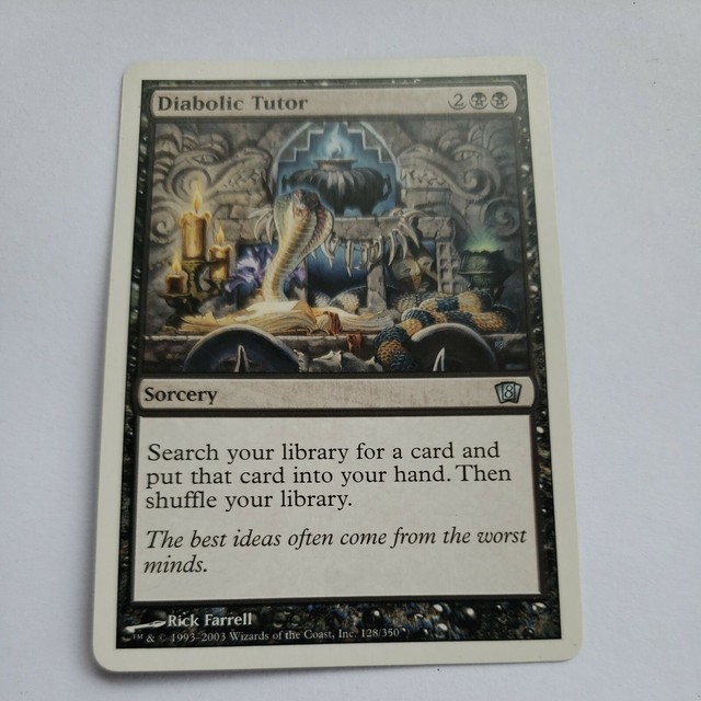 MTG Diabolic Tutor Eighth Edition 128 Regular Uncommon for sale online ...