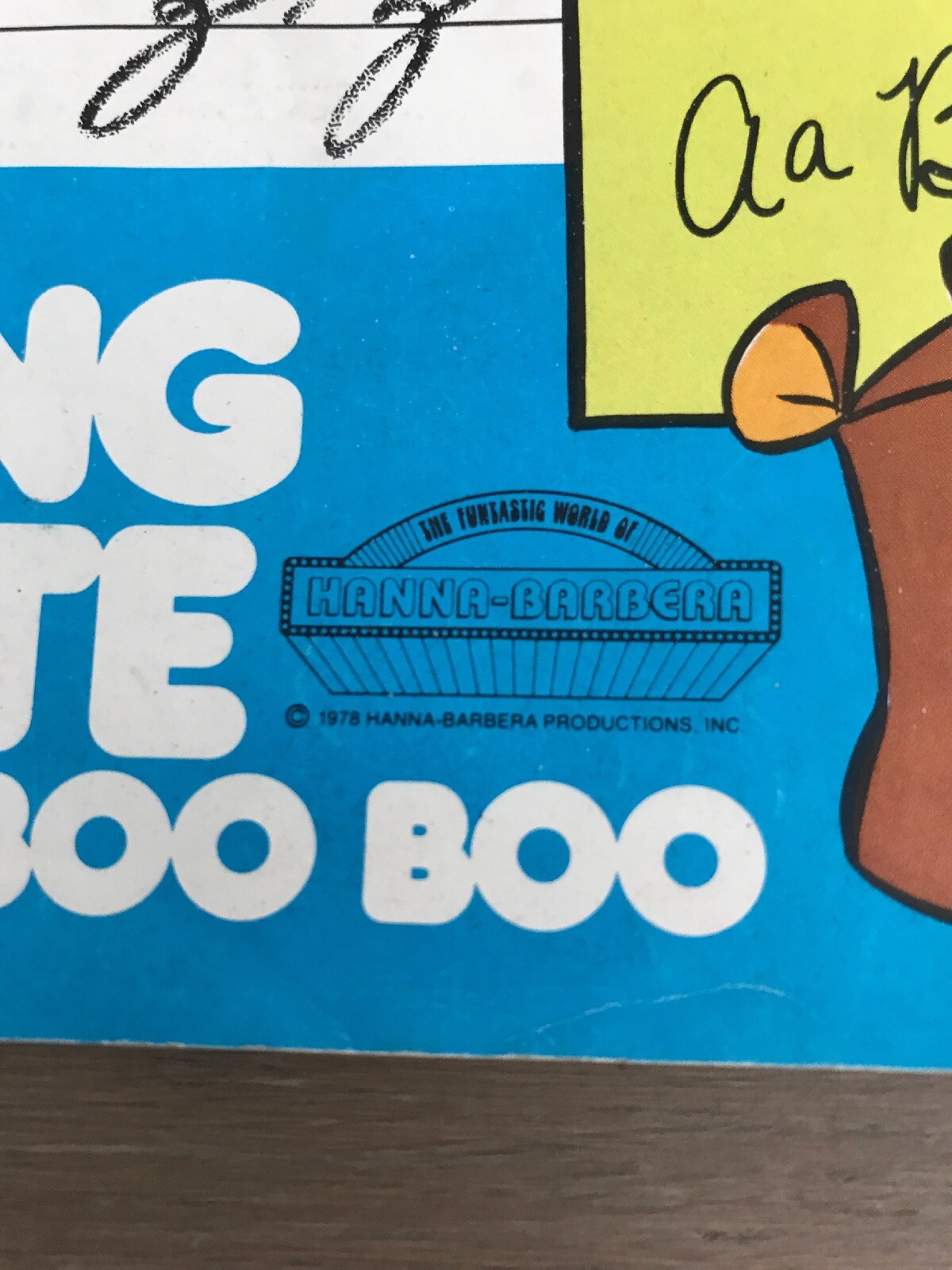 1978 Used Hanna Barbera Yogi Bear & Boo Boo Mead Learning to Write Book ...