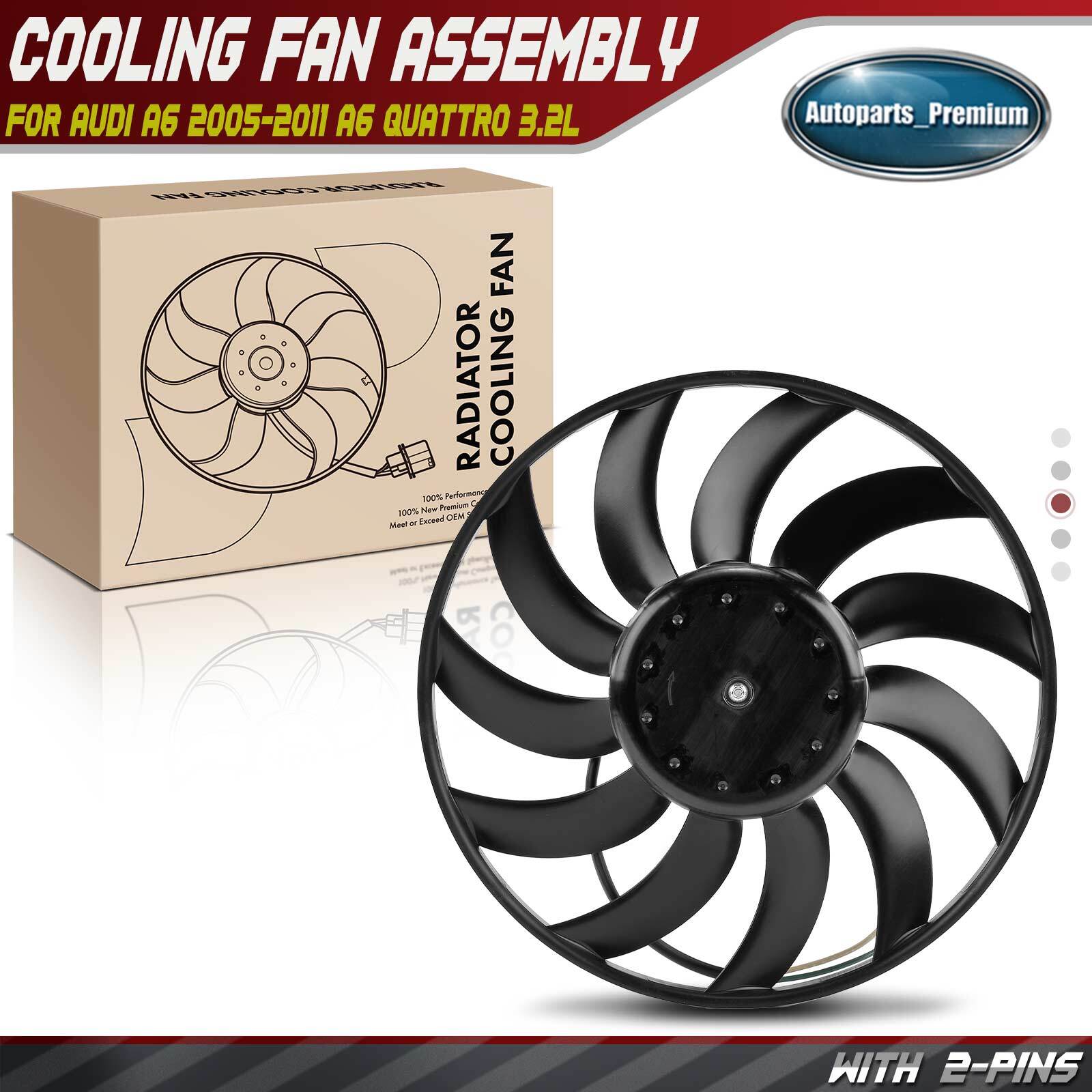Radiator Cooling Fan for Audi A6 2005-2011 A6 Quattro 3.2L 4F0959455 w ...
