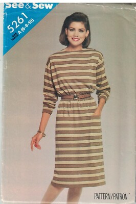 5261 UNCUT Vintage Butterick Sewing Pattern Misses Loose Fitting ...