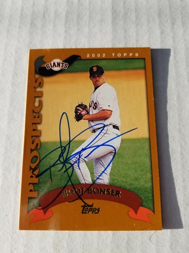 Boof Bonser 2002 Topps Authentic Signed Autograph Auto Baseball Card SF ...