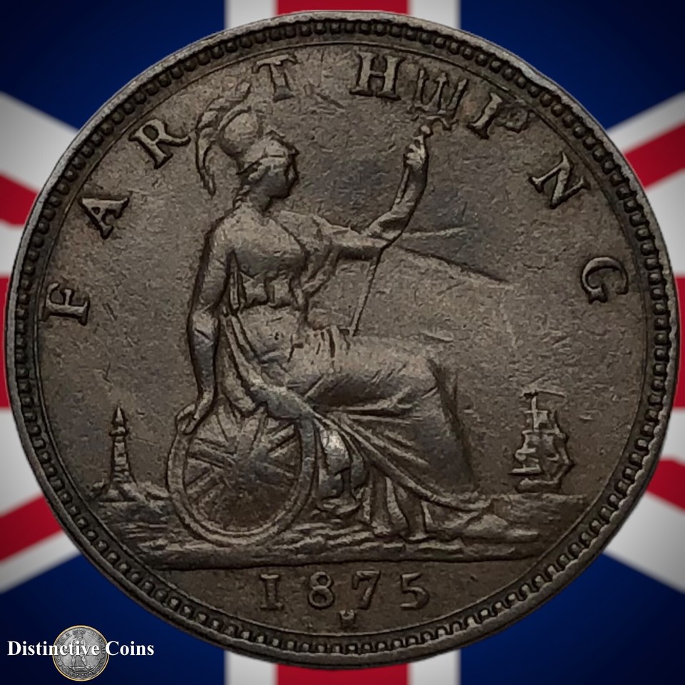 Great Britain 1875 H Farthing 1/4d GB3756 | eBay