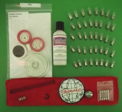 1977 Gottlieb Fire Queen / Vulcan Pinball Machine Maintenance Super Kit ...