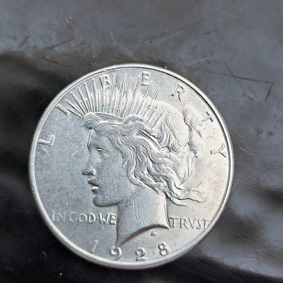 1928-S Peace Dollar Key Date 90% Silver Coin BU Details Frosty White ...