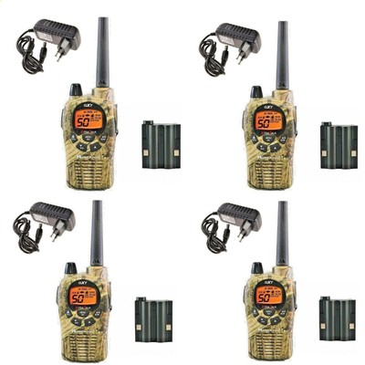 4 Walkie Talkies Midland GXT1050 With Individual Chargers And Batteries ...