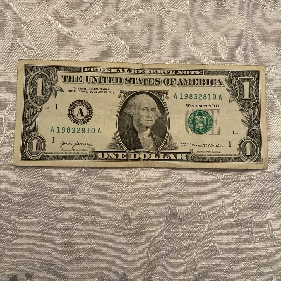 2017 $1 Dollar Bill Birthday/Anniversary Note 1983-28-10 Serial Number ...