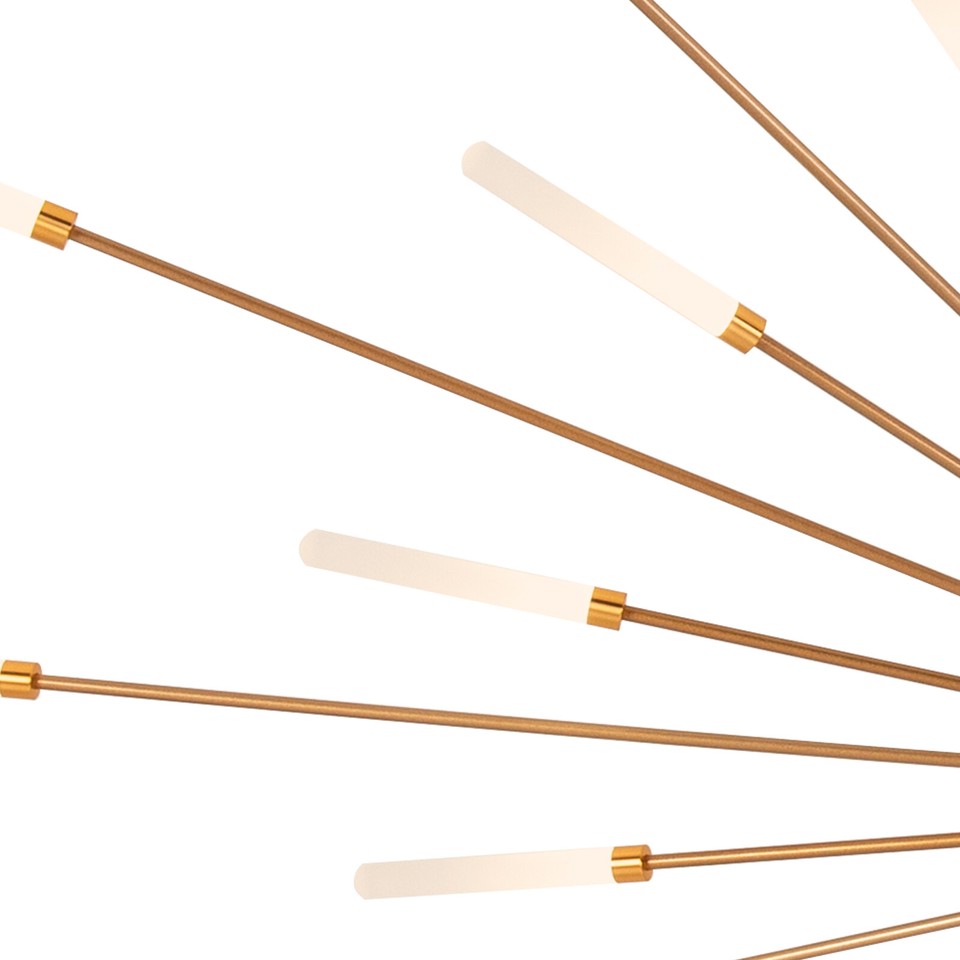 Modern Dandelion Chandelier Gold Crystal Fireworks Sputnik Ceiling ...