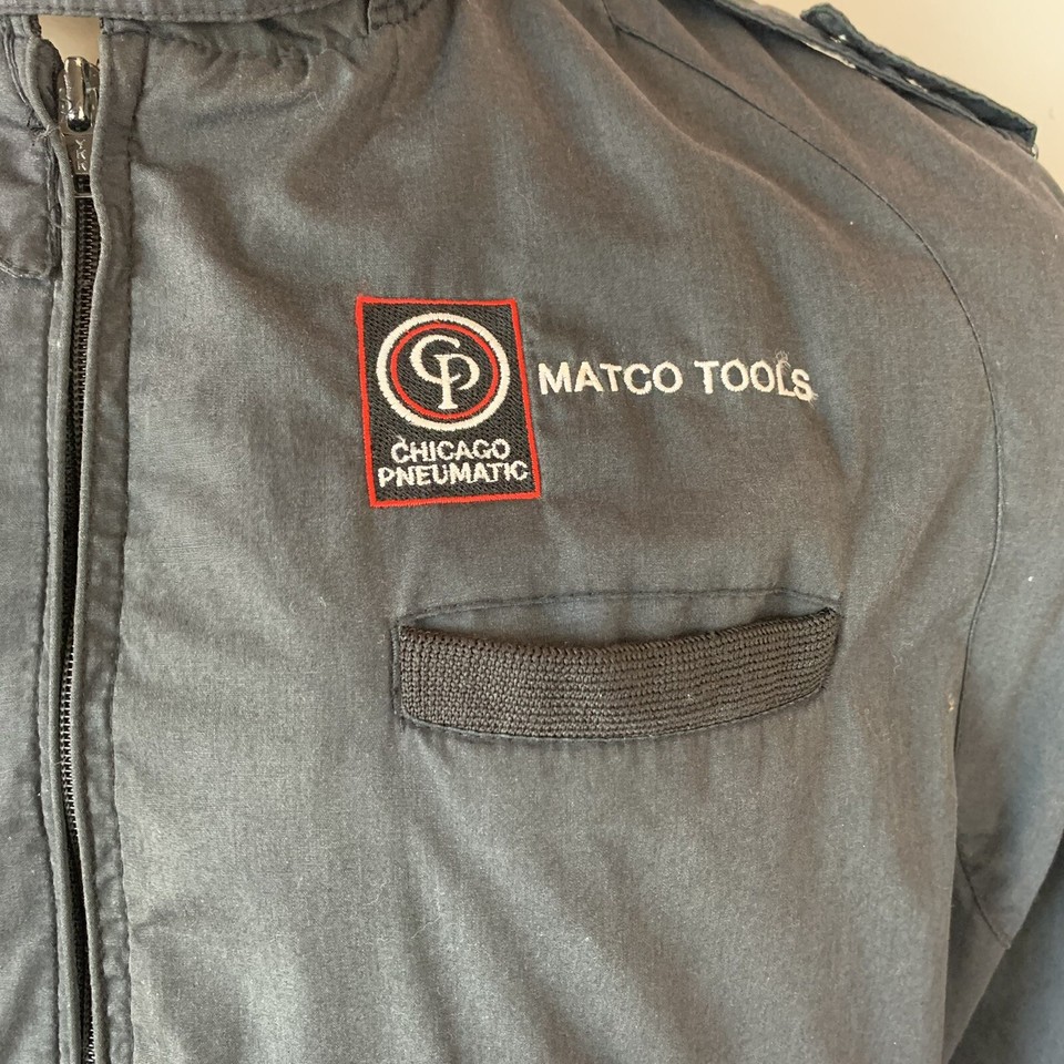 Vintage Chicago Pneumatic Matco Tools Cafe Racer Style Jacket Black ...