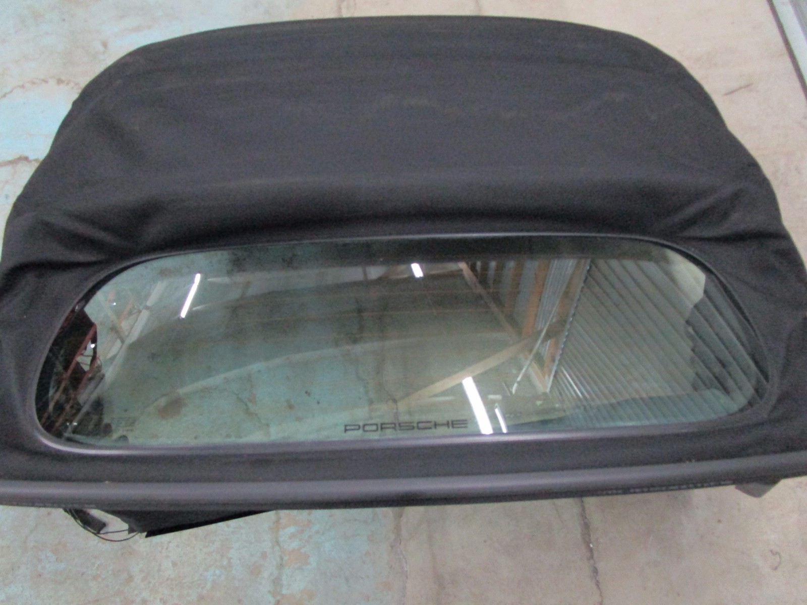Porsche Boxster S 987 Convertible Top Frame Glass Window Black Canvas ...