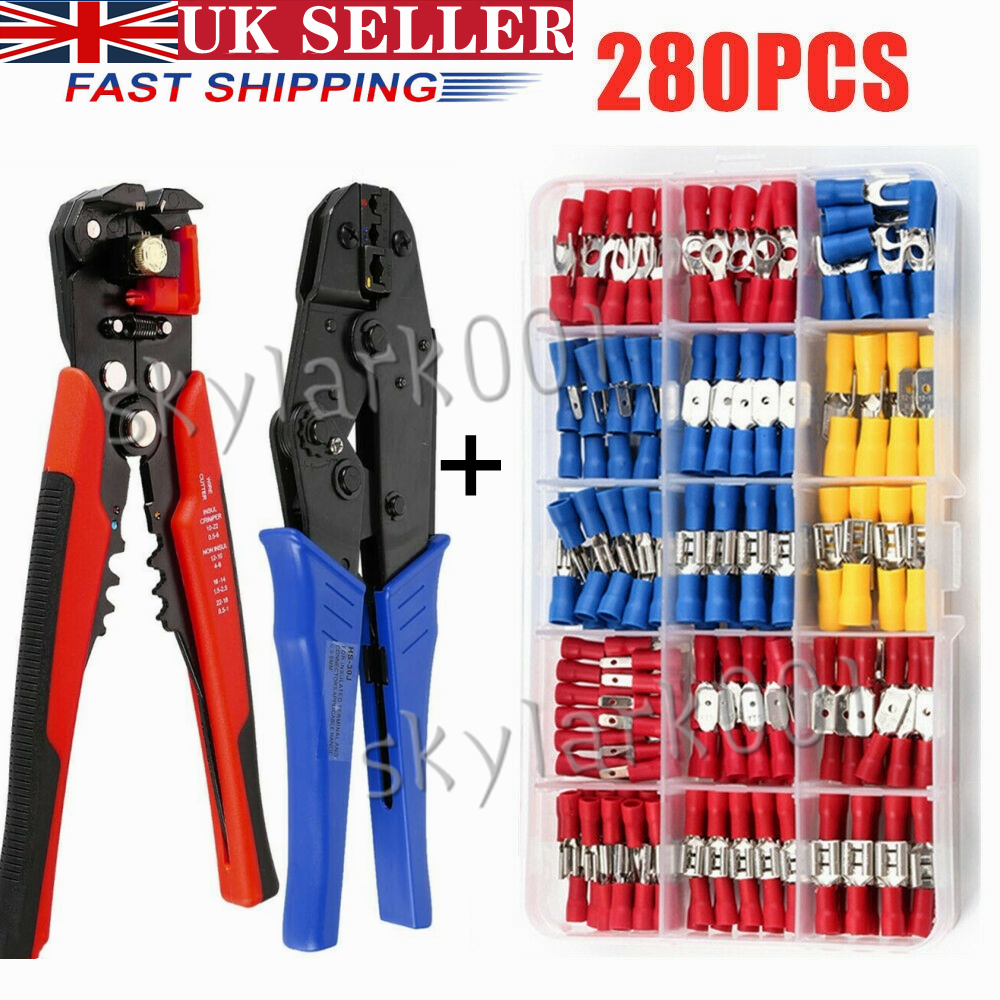 280PCS ELECTRICAL WIRE TERMINAL ASSORTMENT SET INSULATED CRIMP ...