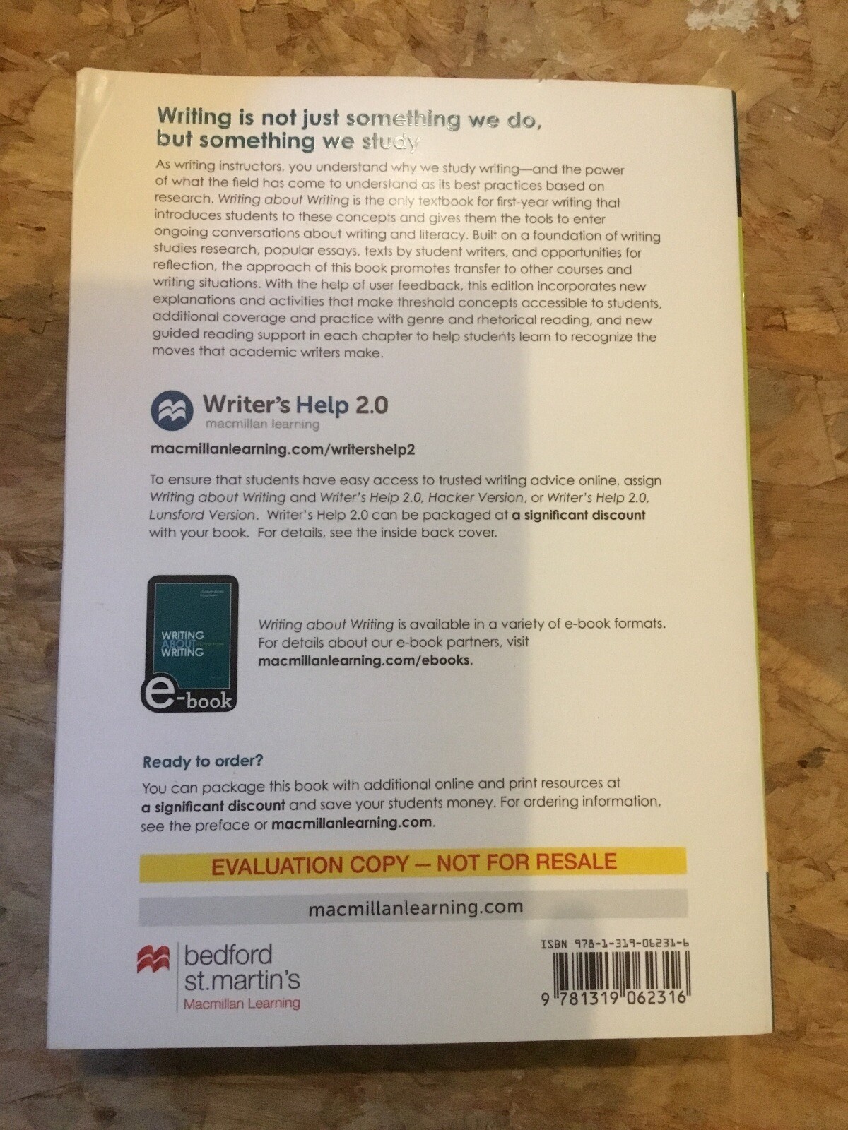 Writing about Writing : A College Reader by Douglas Downs and Elizabeth ...