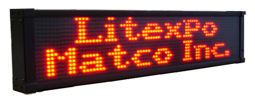 2 Line High Intensity Red LED Indoor Moving Message Sign-25.5"(L) x 6 ...