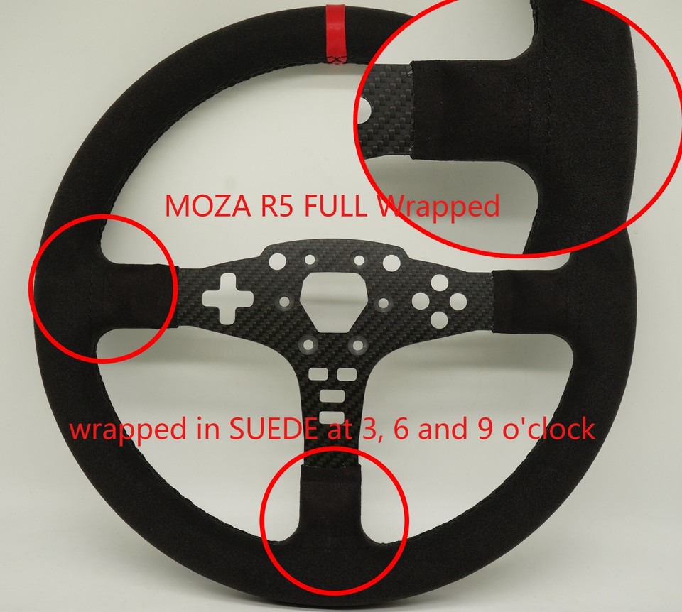 SIMPUSH MOZA R5 R3 ES 13inchs 33cm Circular steering wheel Rally sim ...