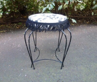 Geisha Powder Stool Black Metal 45cm High x 44cm Wide | eBay Australia