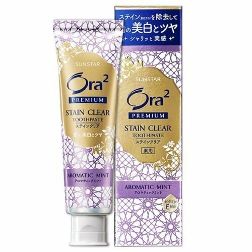 SUNSTAR Ora2 Stain Clear Premium Toothpaste Whitening Aromatic Mint ...