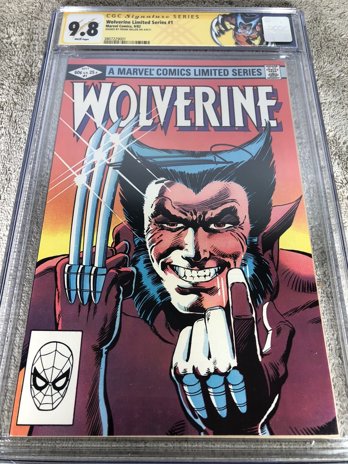 Wolverine 1 Limited Series CGC 9.8 SS Frank Miller Custom Label 9/1982 ...