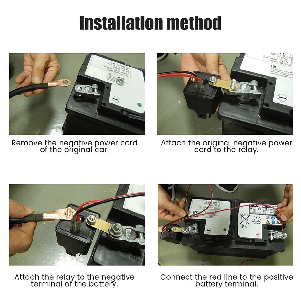 Wireless Dual Remote Car Battery Disconnect Relay Master Kill Cut-off ...