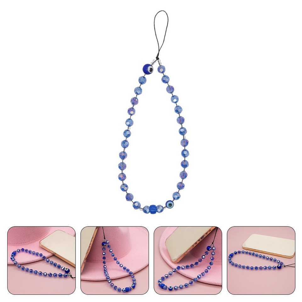 Mobile Phone Beads Wrist Strap Anti Theft Accessories Beaded Charm ...