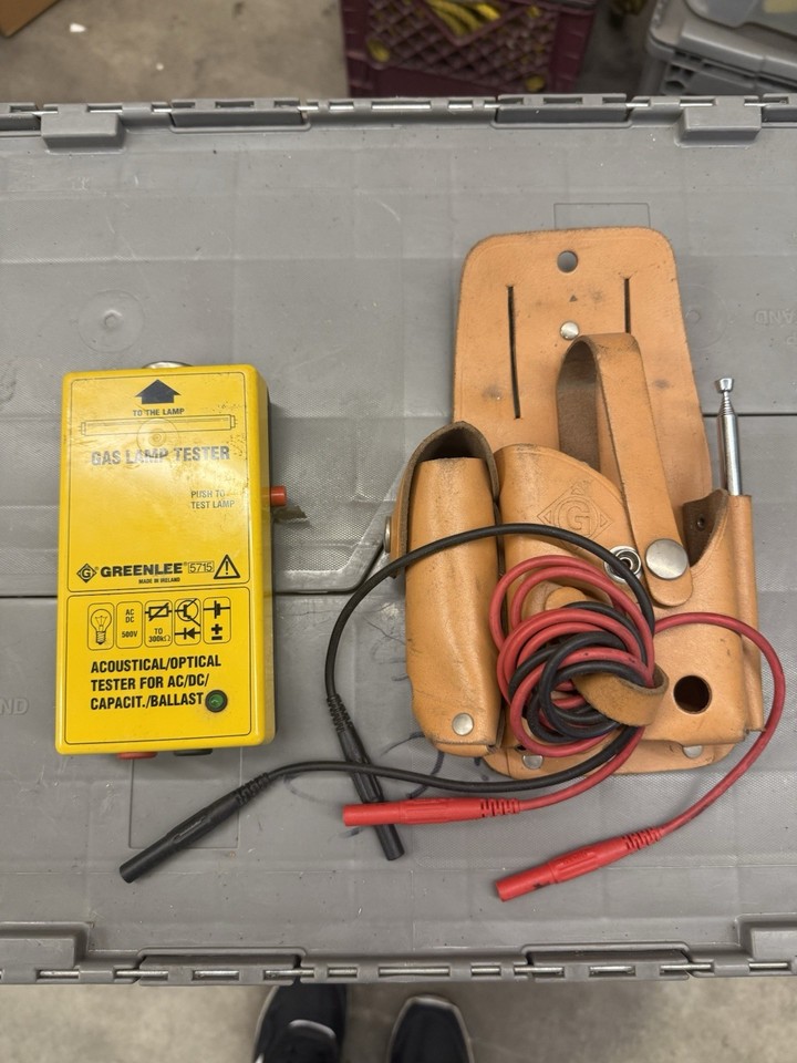 Greenlee Textron 5715 Gas Lamp Tester LT 277 Leads Probes Clamps ...