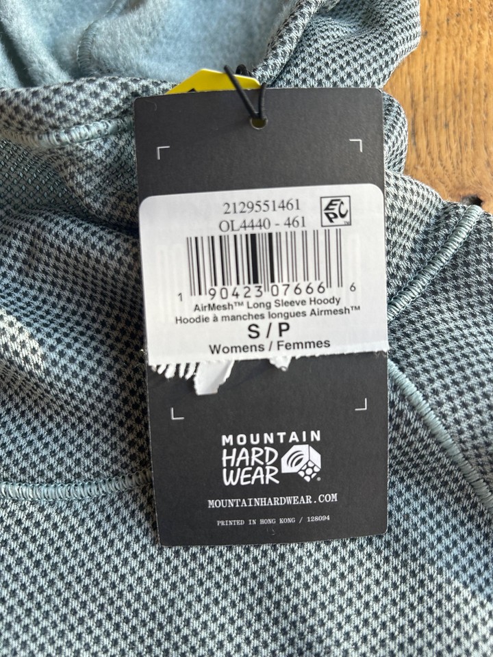 Mountain Hardware AirMesh Long-Sleeve Hoody - Women's Small, Color: Ice ...