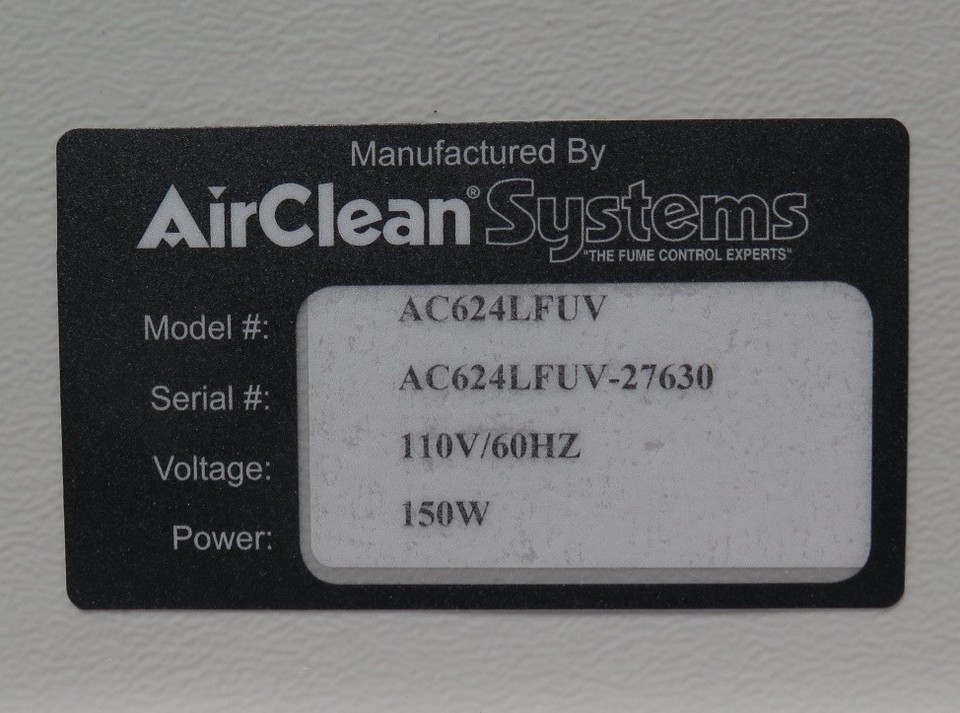 R200064 AirClean PCR Workstation Model AC624LFUV w/ UV Light | eBay