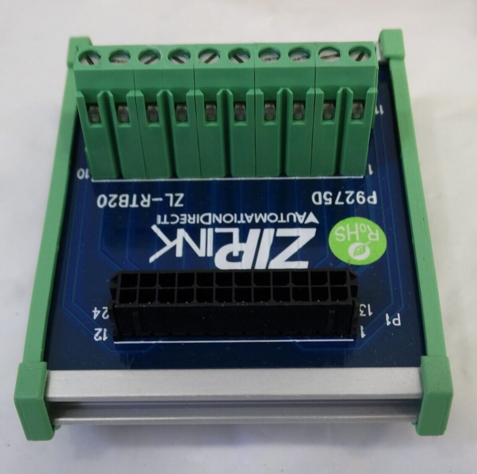 AUTOMATION DIRECT ZIPLINK 20-PIN REMOTE TERMINAL BLOCK ZL-RTB20, NEW ...