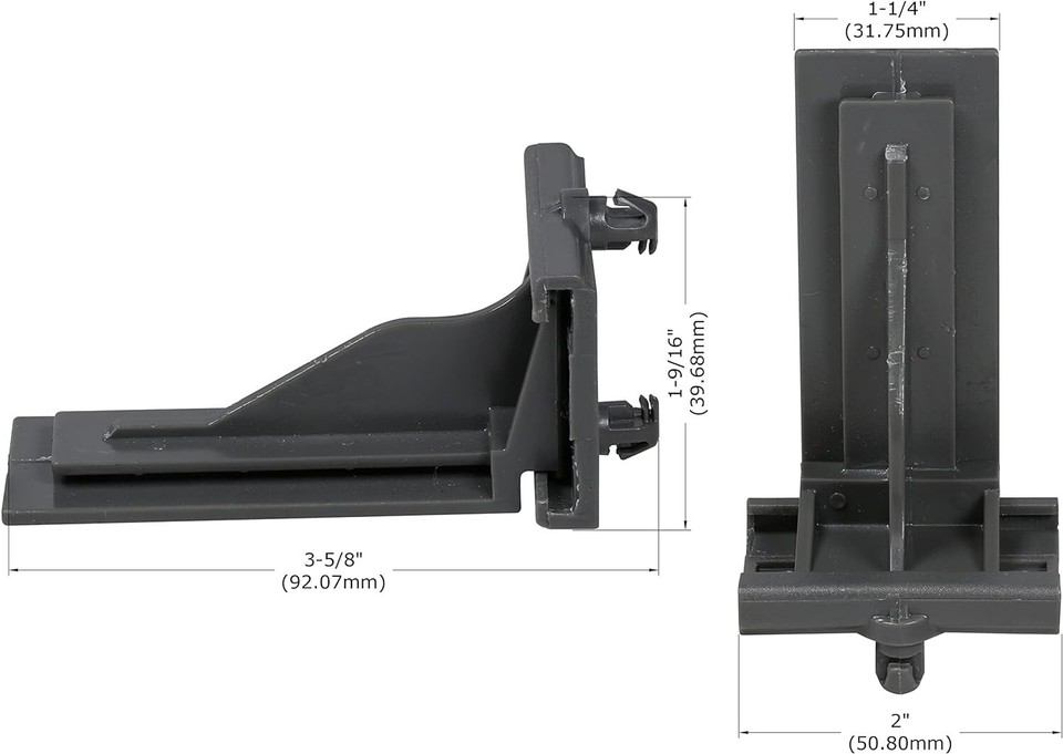 2 Pack DTC Rear Mounting Brackets Heavy Duty Drawer Slide Socket ...