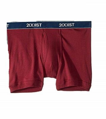 $46 2xist Underwear Men'S Red Cotton Tagless Contour Pouch Boxer Brief ...