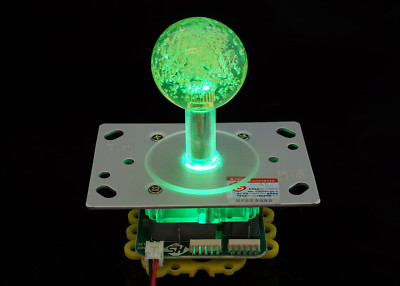 LED Illuminated Arcade Joystick 2-4-8-way with Green LED Ball Top | eBay