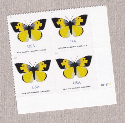 Scott #5346 Dogface Butterfly Non-machineable Plate Block of 4 Stamps ...