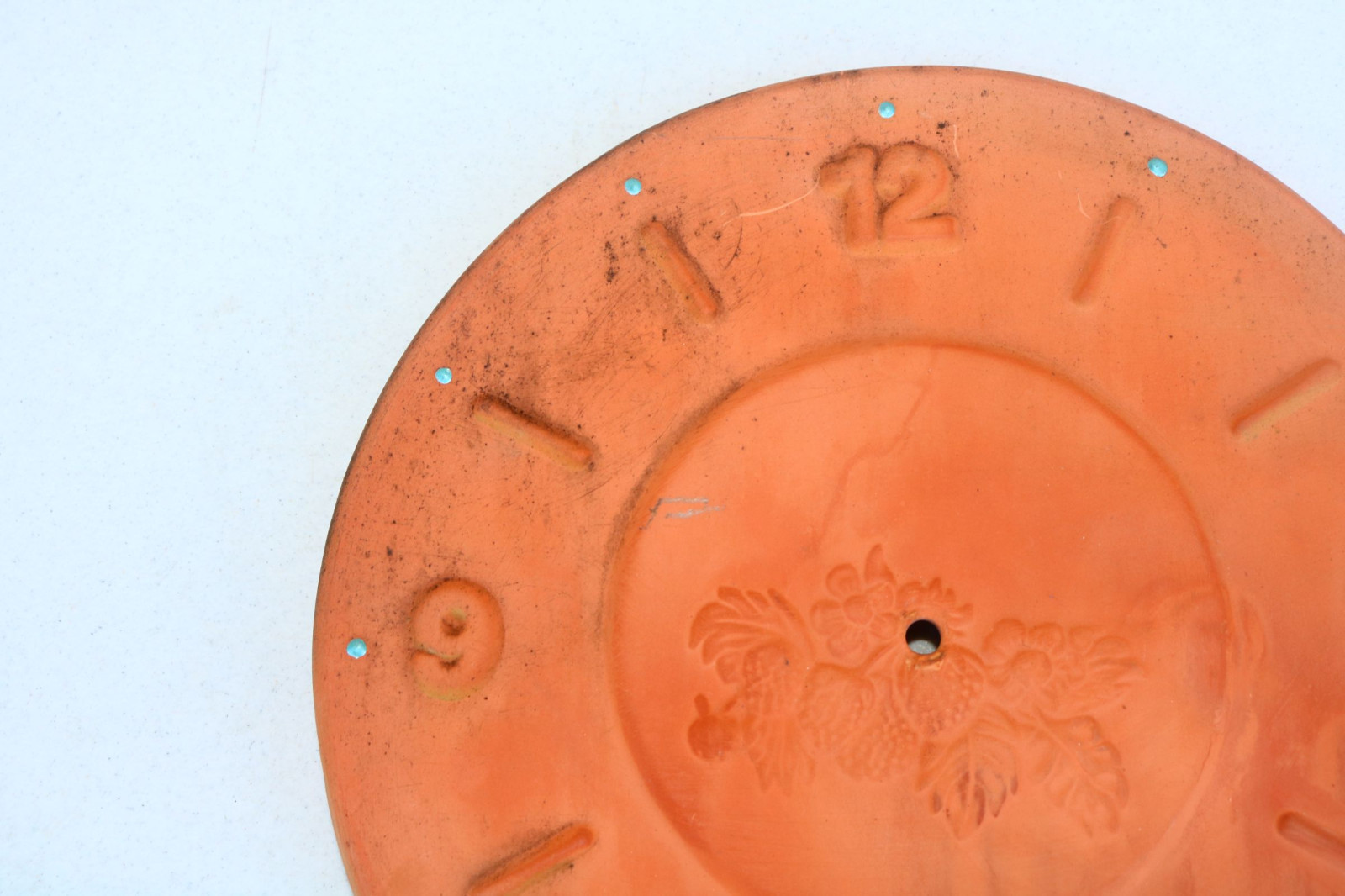 Terracotta Clay Clock Sundial Face BIG Large Harvest Simple Elegant ...