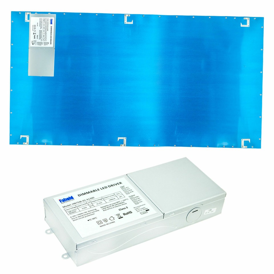 4-12Pcs 2X4ft LED Flat Panel Light,75W with 7800 lumens,5500K White ...