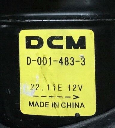 NEW DCM D-001-483-3 1013175 Blower Motor 12V 2-SPEED CW 1/4" SHAFT 0935494 | eBay