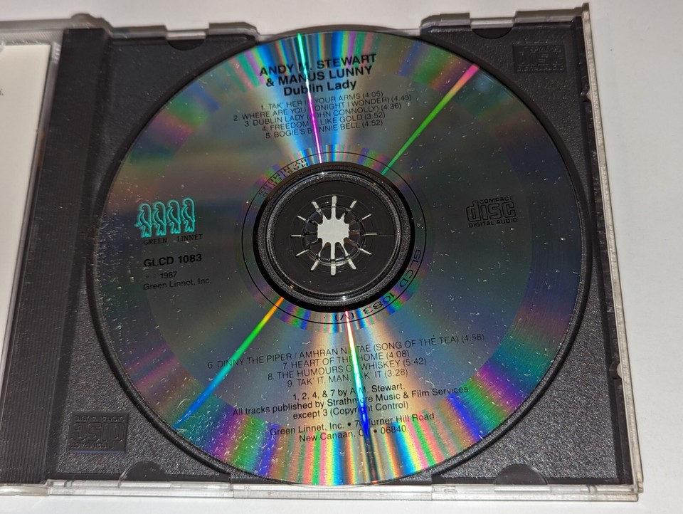 Andy M. Stewart / Manus Lunny "Dublin Lady" CD 9 Songs 1987 Green ...