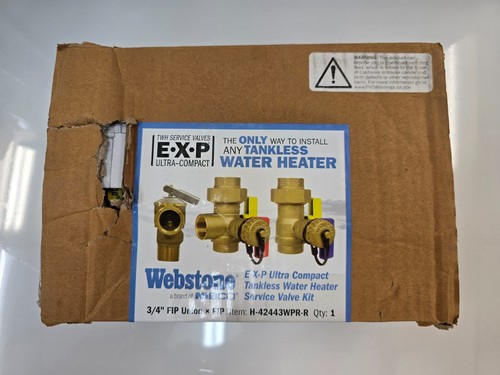 Webstone 3/4 in. EXP Ultra-Compact Tankless Water Heater Service Valve ...