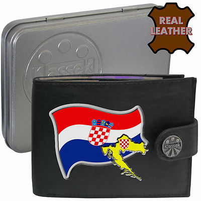 Croatian Wallet Real Soft Leather Croatia Flag map and Emblem Mans Gift ...