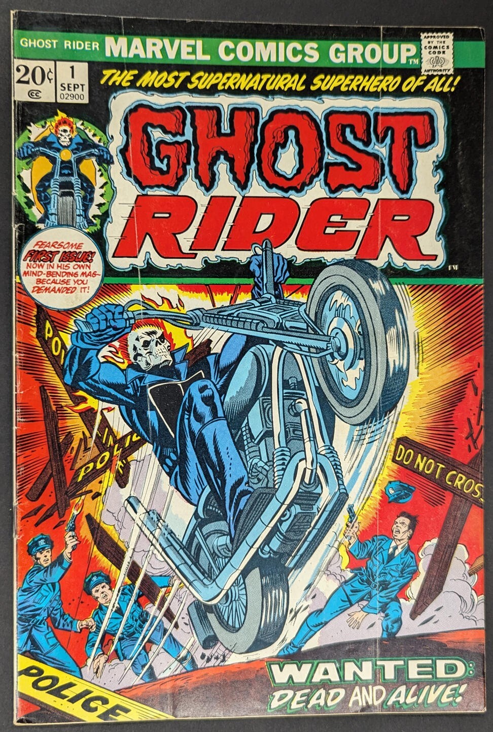 Ghost Rider 1 (VG/VG+) 1st Son of Satan (Daimon Hellstrom) 1973 Marvel ...
