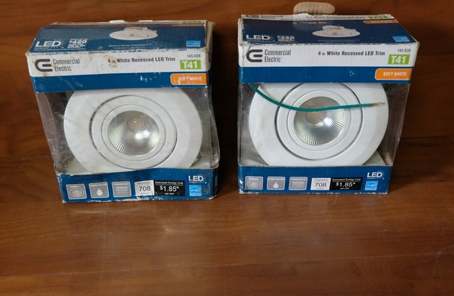 Commercial Electric LED T41 4" Recessed Light 3000k White for sale ...