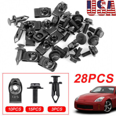 Engine Under Cover Splash Shield Guard Body Bolt U-nut Clips Fastener ...