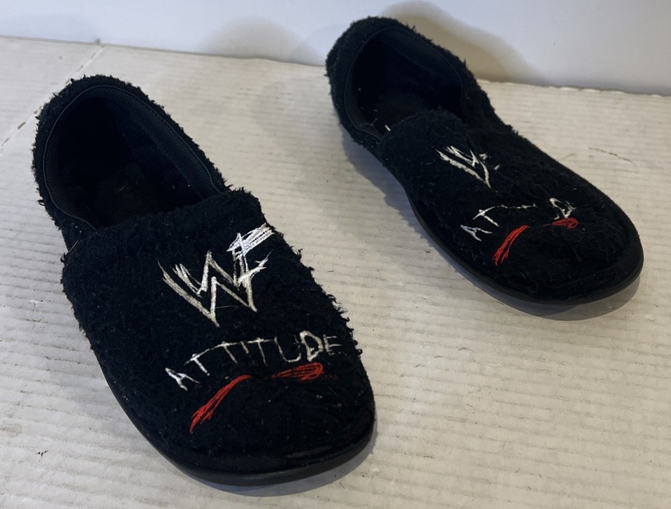 WWF Attitude House Shoes/Slippers 90s Original Wrestling RARE Vintage ...
